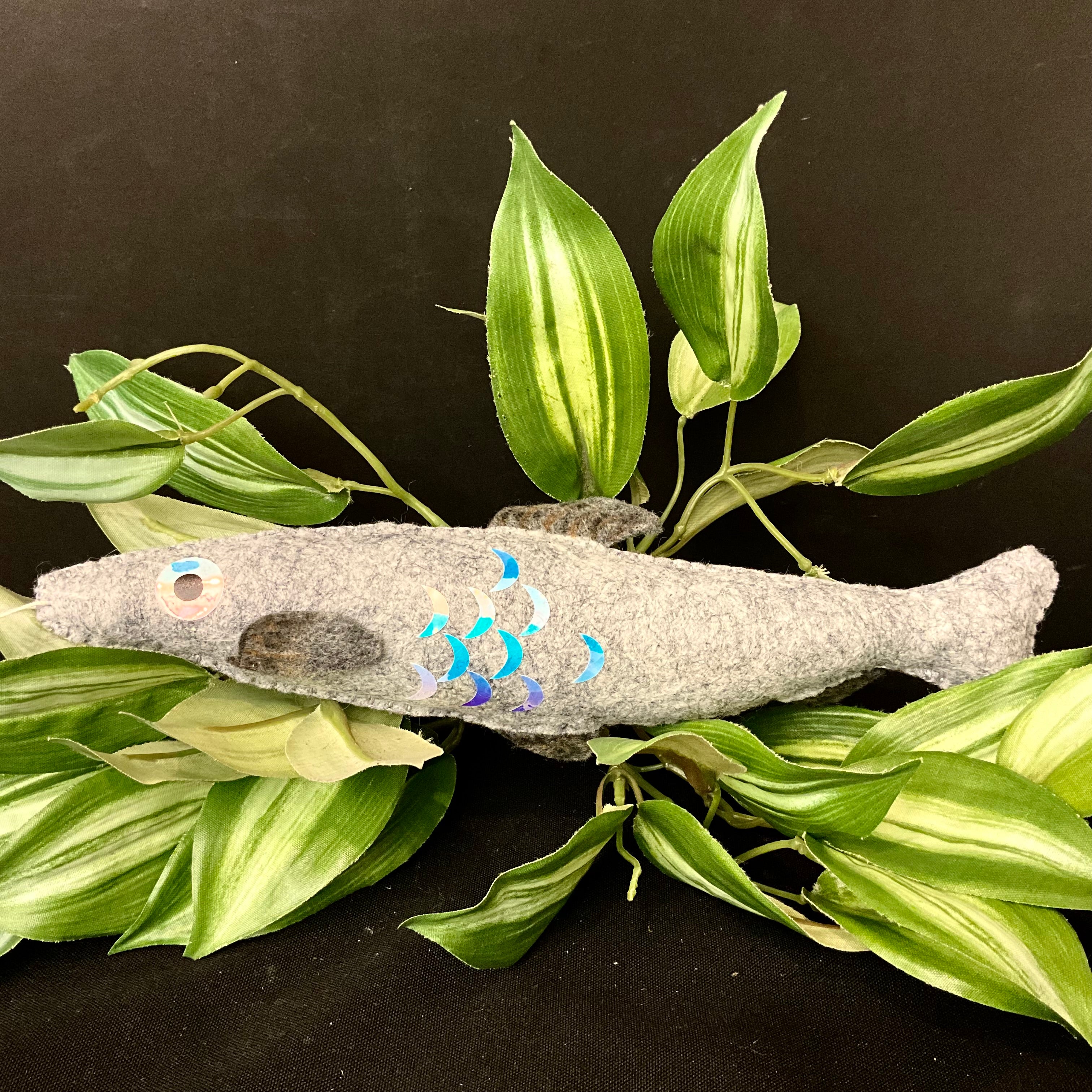 Light Gray Fish - Handmade Stuffie – TAUNY Folkstore